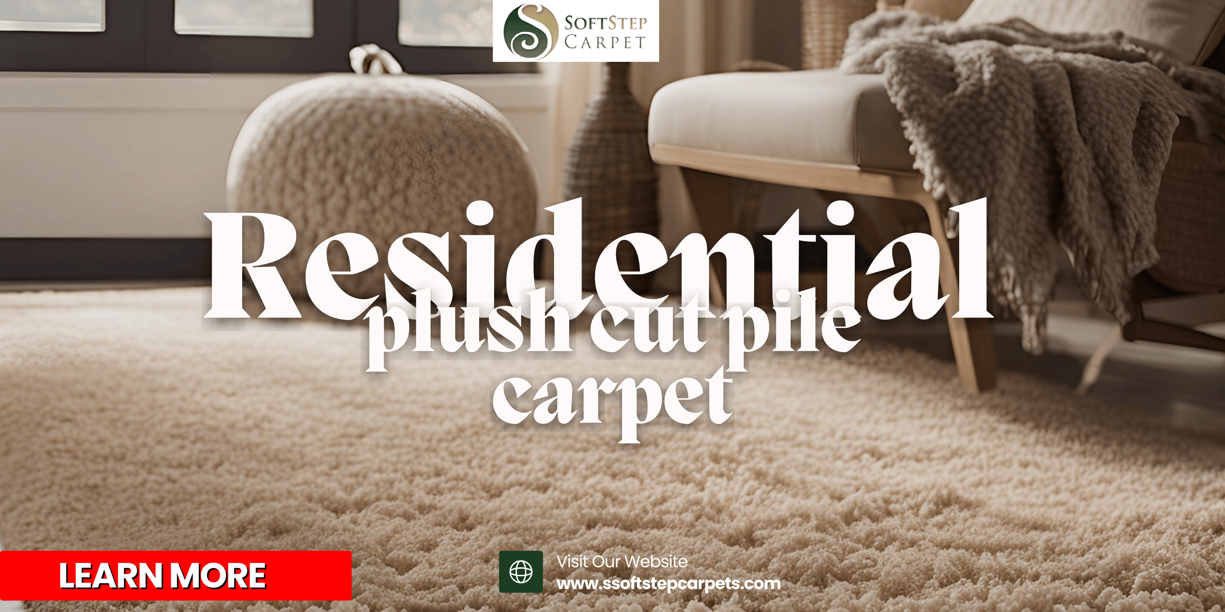 Residential Plush Cut Pile Carpet